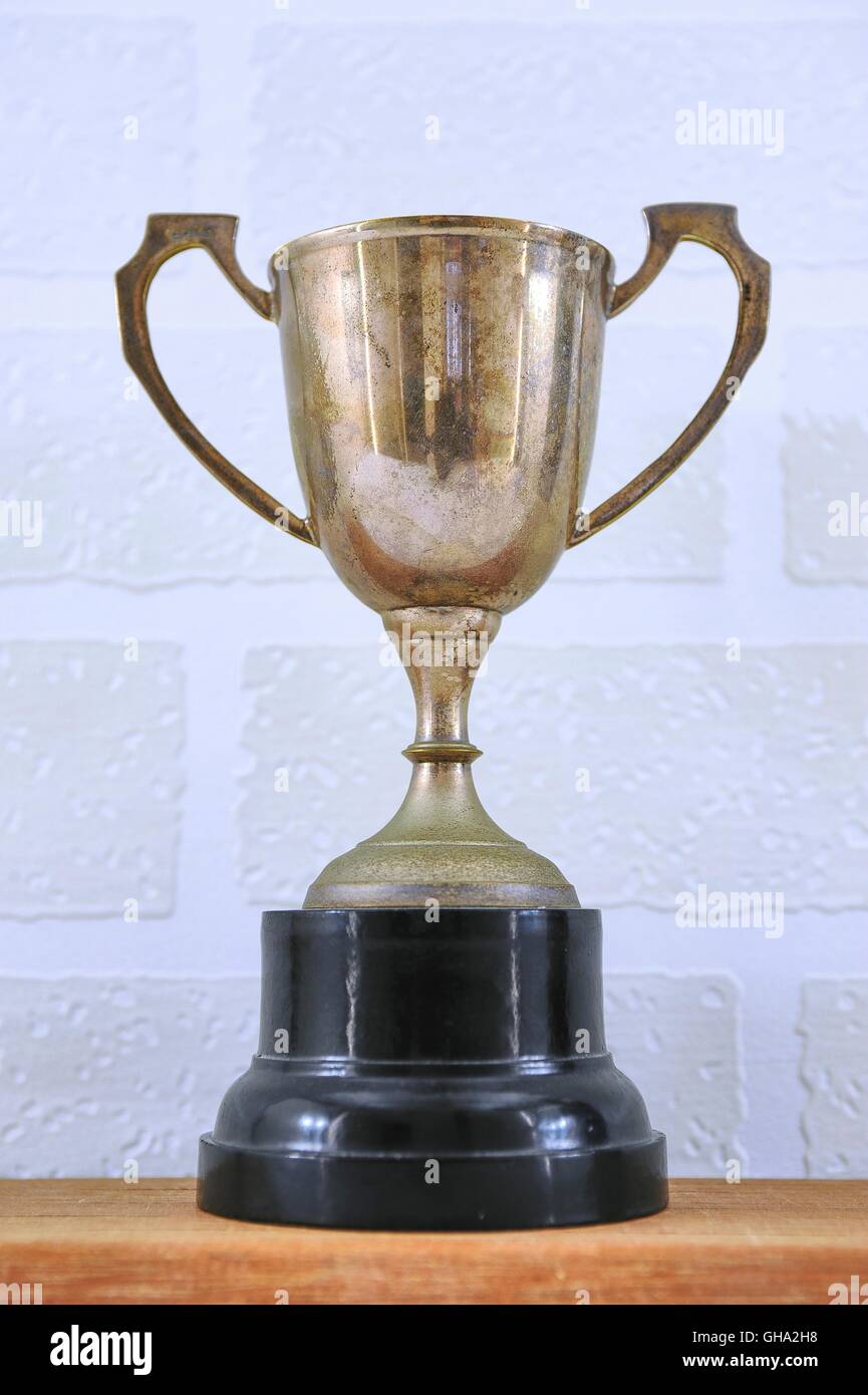 A studio photo of a vintage trophy Stock Photo - Alamy