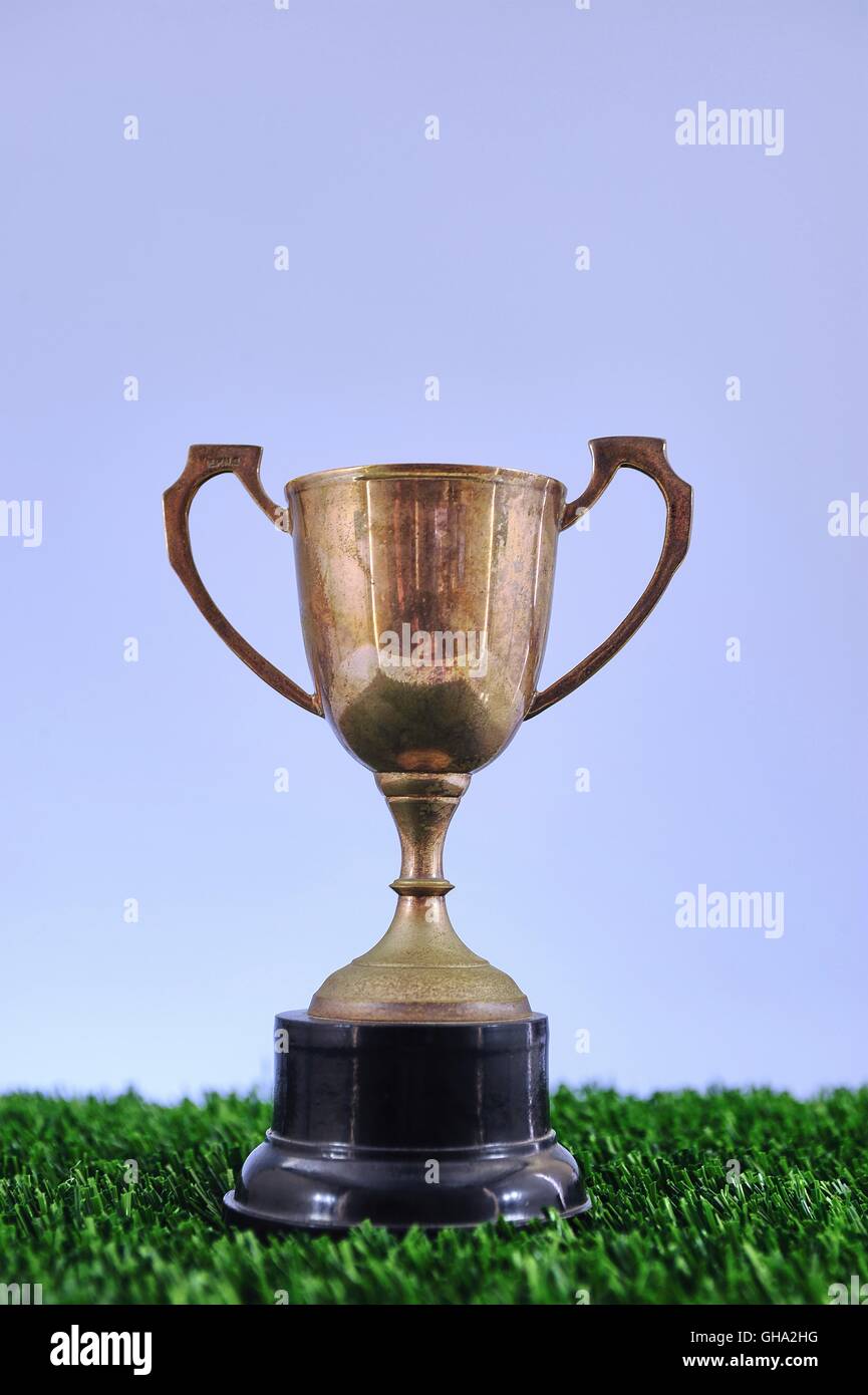 A studio photo of a vintage trophy Stock Photo - Alamy