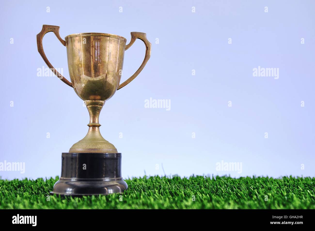 A studio photo of a vintage trophy Stock Photo - Alamy