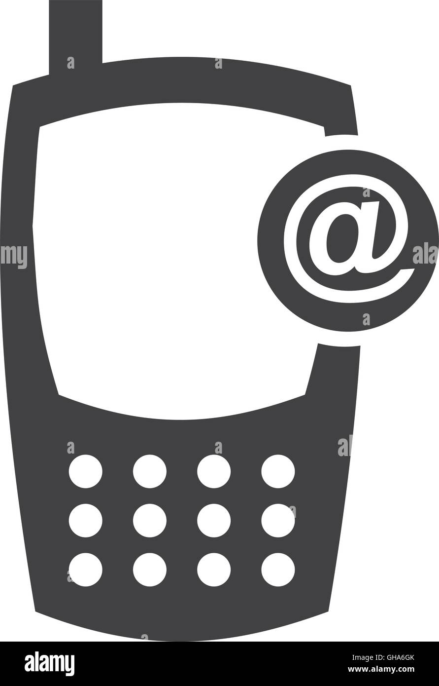 cellphone silhouette isolated icon Stock Vector Image & Art - Alamy