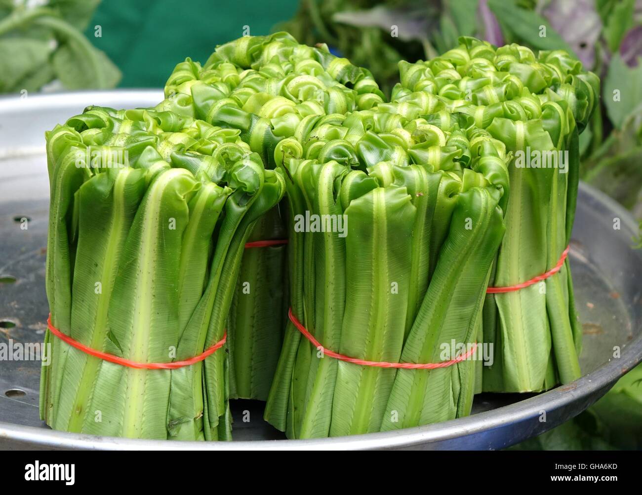 Locally grown vegetables are sold at a farmer's market in Taiwan Stock ...