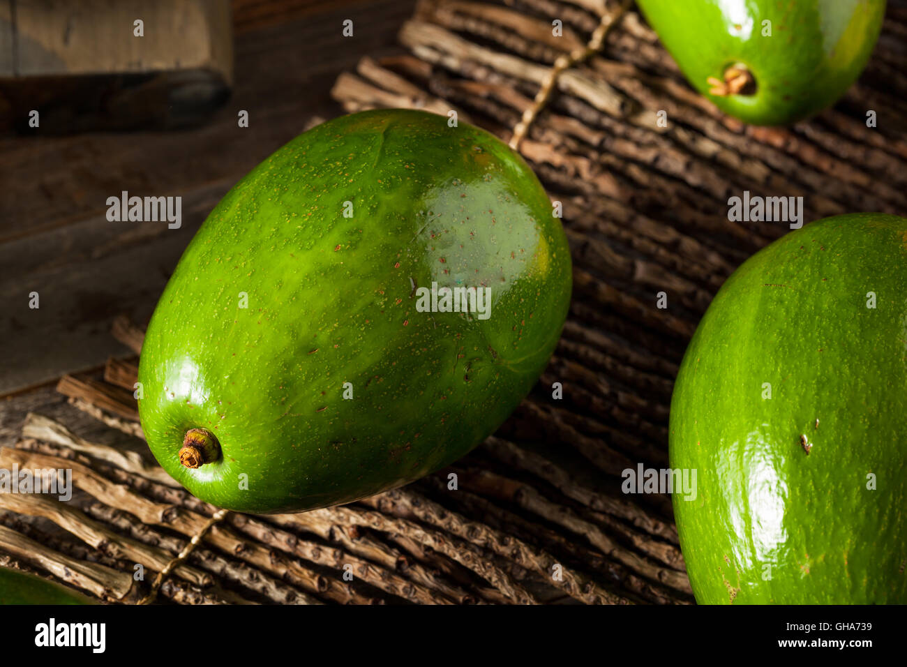 Raw Green Organic Florida Avocados Ready to Eat Stock Photo - Alamy