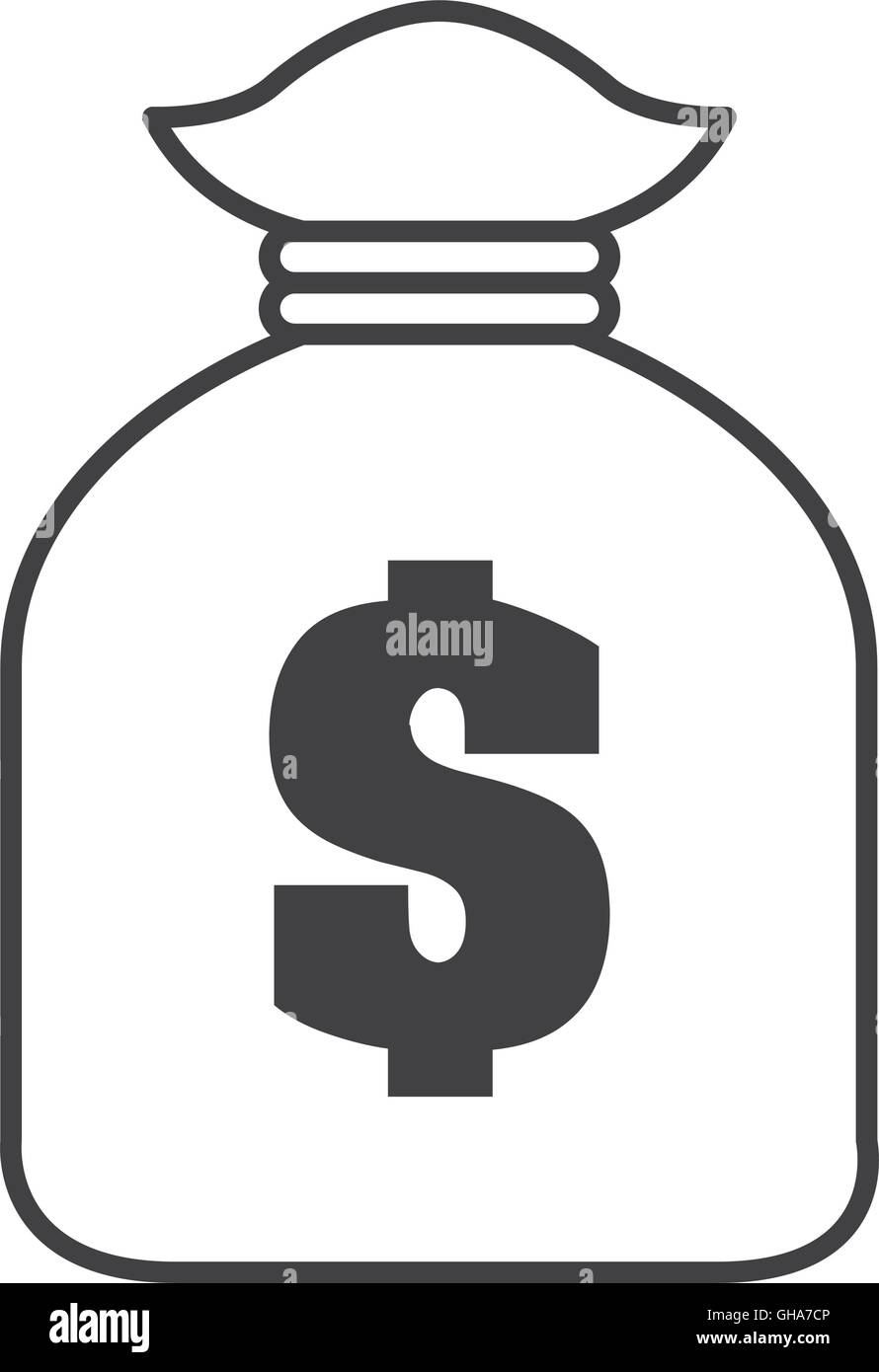 bag money container icon Stock Vector Image & Art - Alamy
