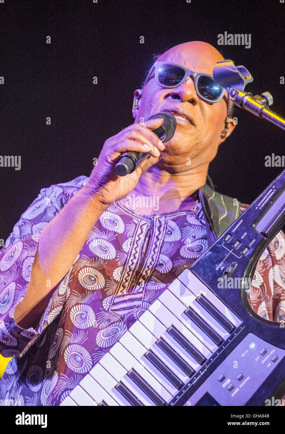 Musician Stevie Wonder performs on stage during day 1 of the 2015 Life ...