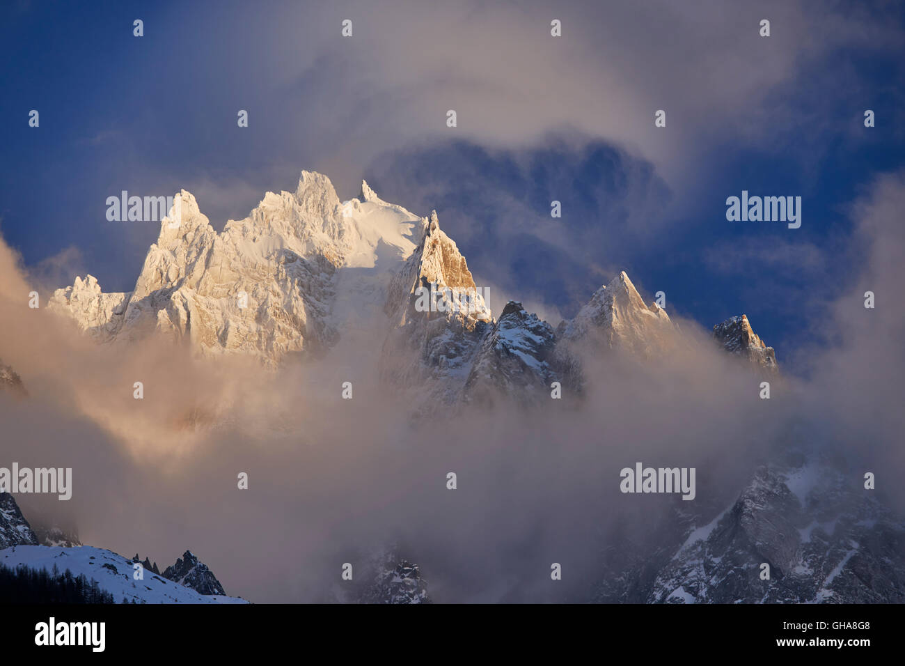 geography / travel, France, Aiguille du Plan (3673 m) in winter ...