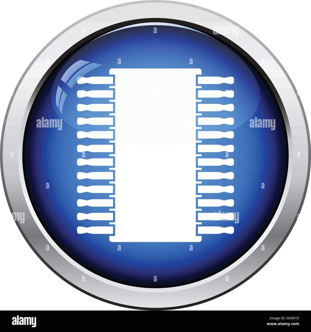 Microcircuit with button Stock Vector Images - Alamy