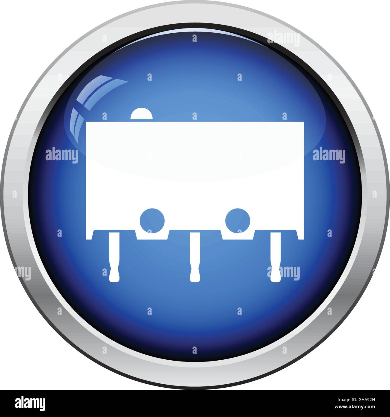 Micro button icon icon. Glossy button design. Vector illustration Stock ...