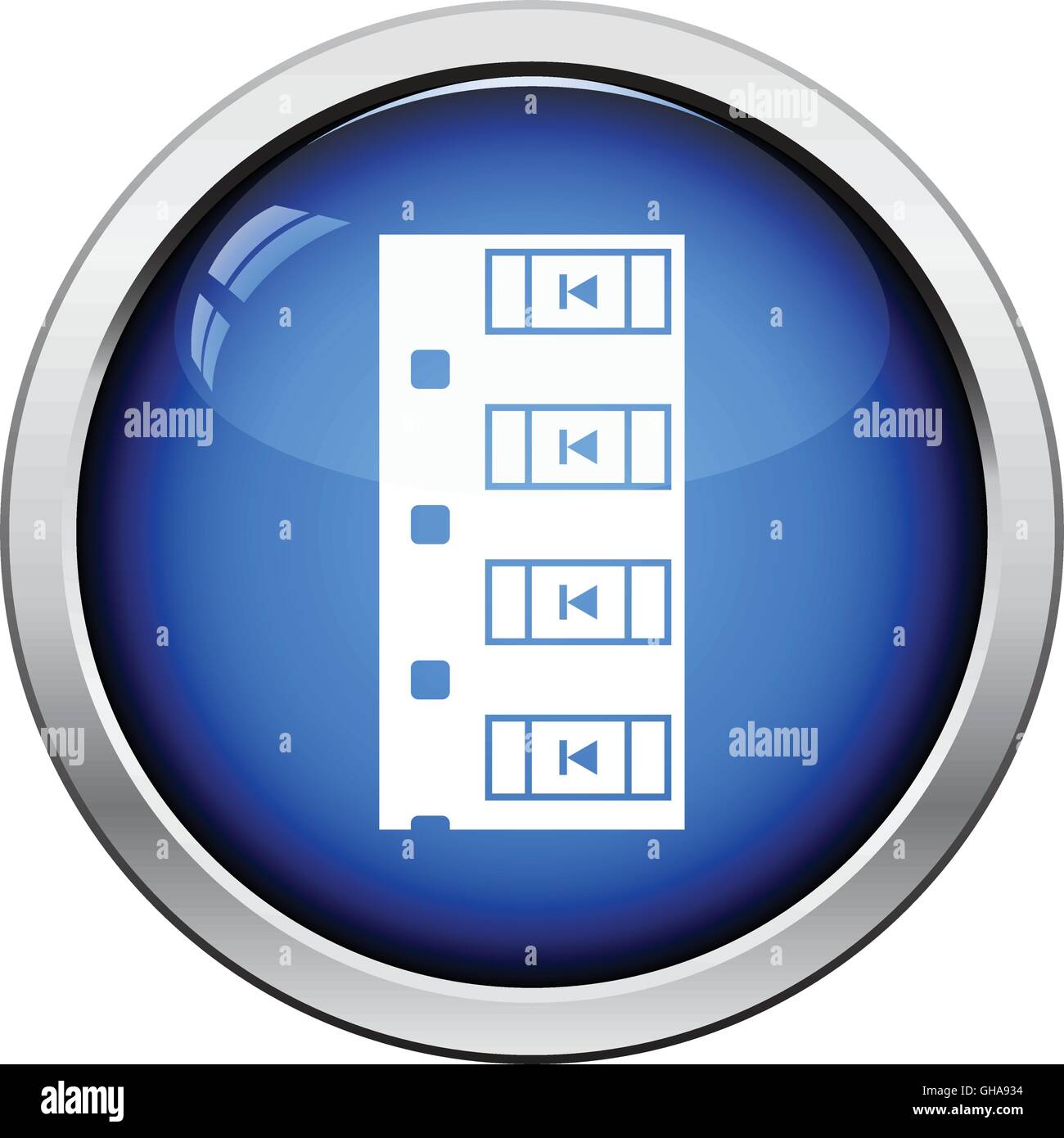 Diode smd component tape icon. Glossy button design. Vector ...