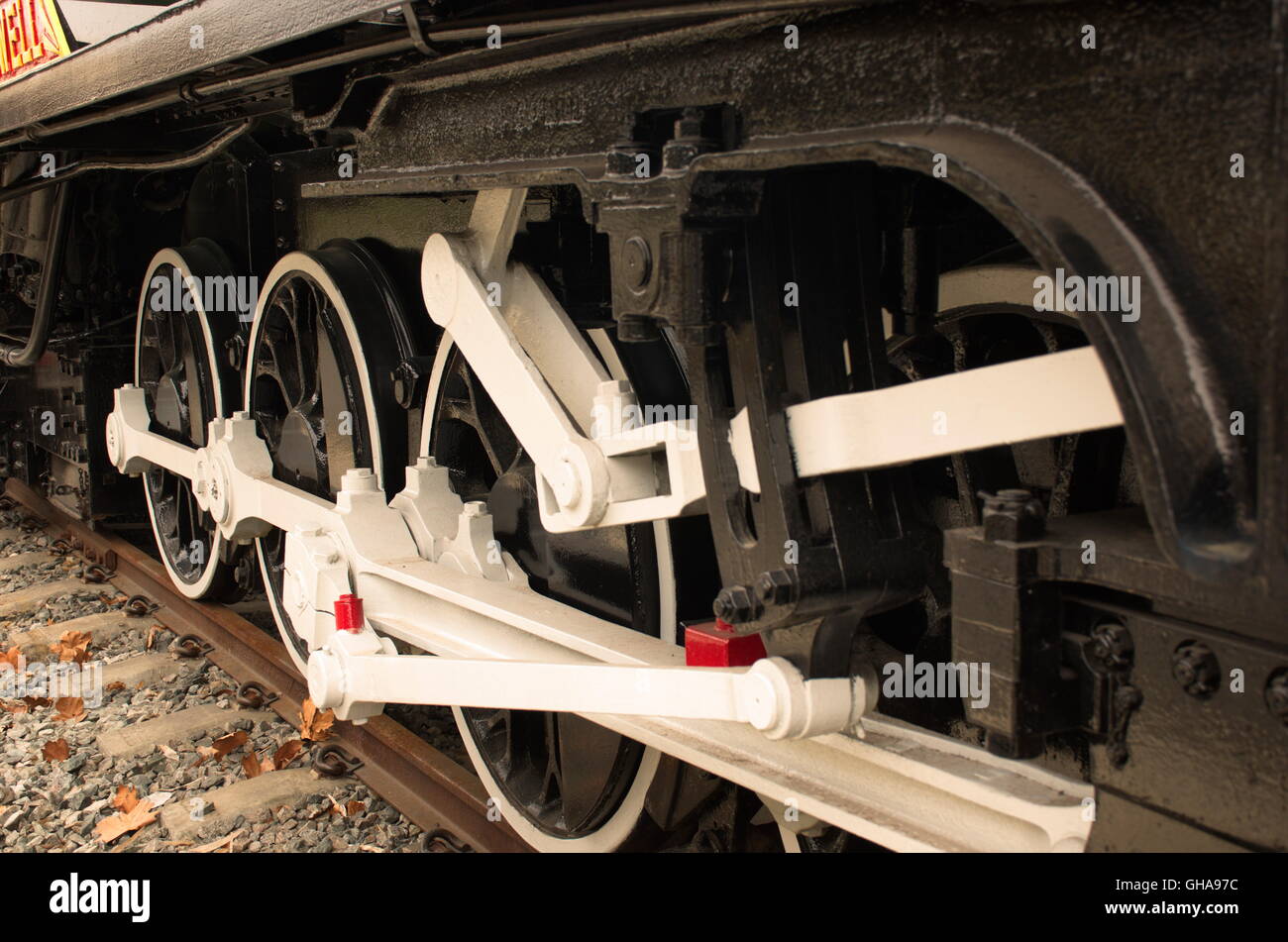 steam Locomotive wheels Stock Photo - Alamy