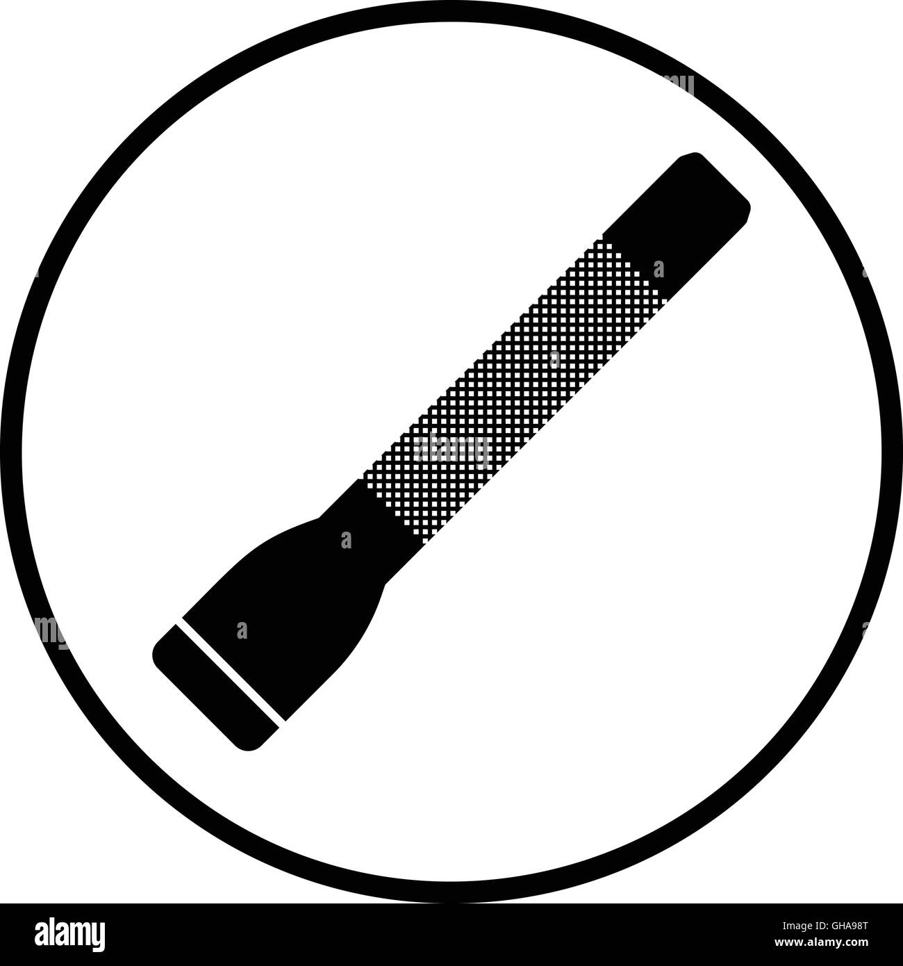 Police flashlight icon. Thin circle design. Vector illustration Stock ...