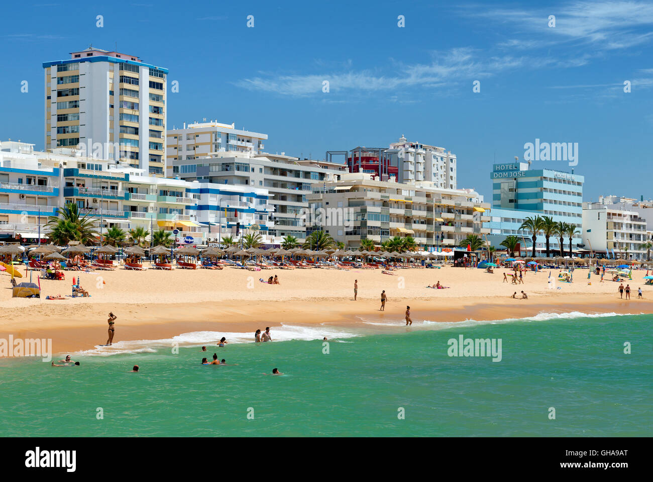 Quarteira beach and resort, Algarve, Portugal Stock Photo - Alamy