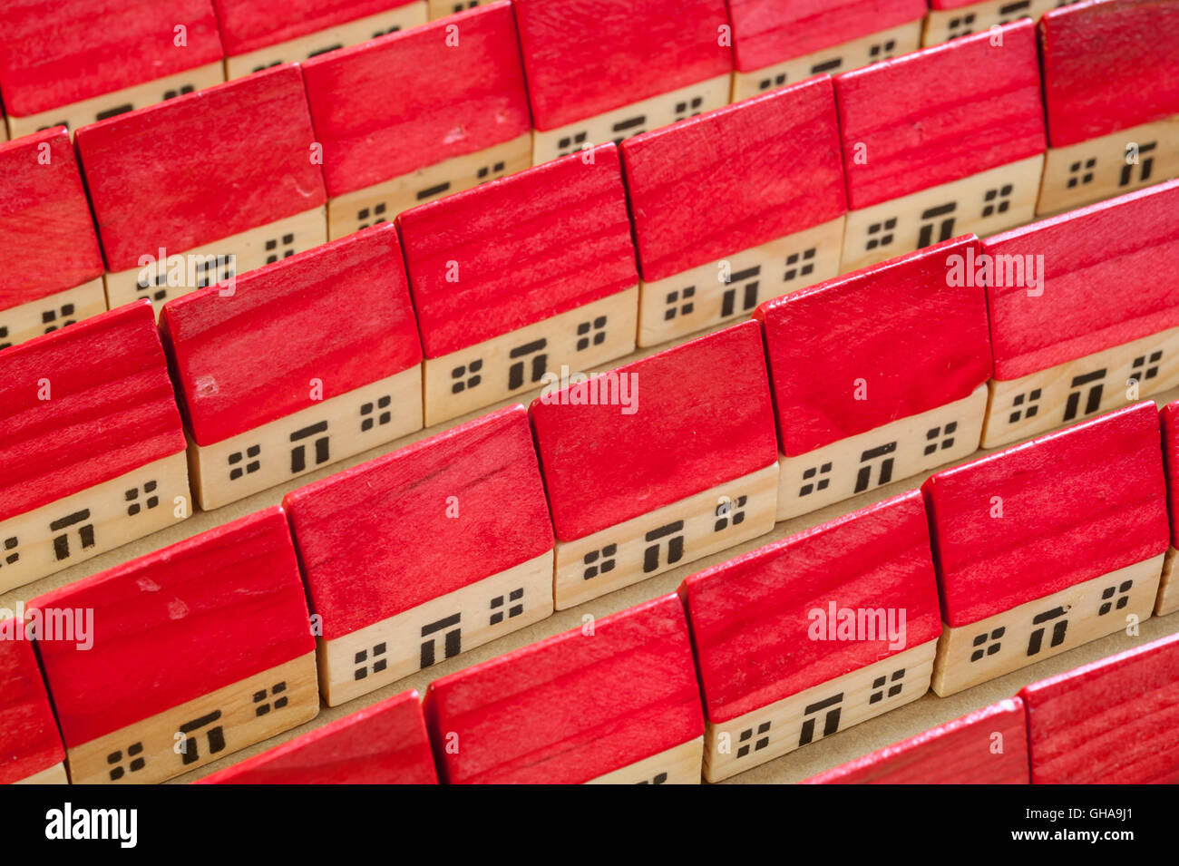 A toy town made from wooden toy buildings for children Stock Photo - Alamy
