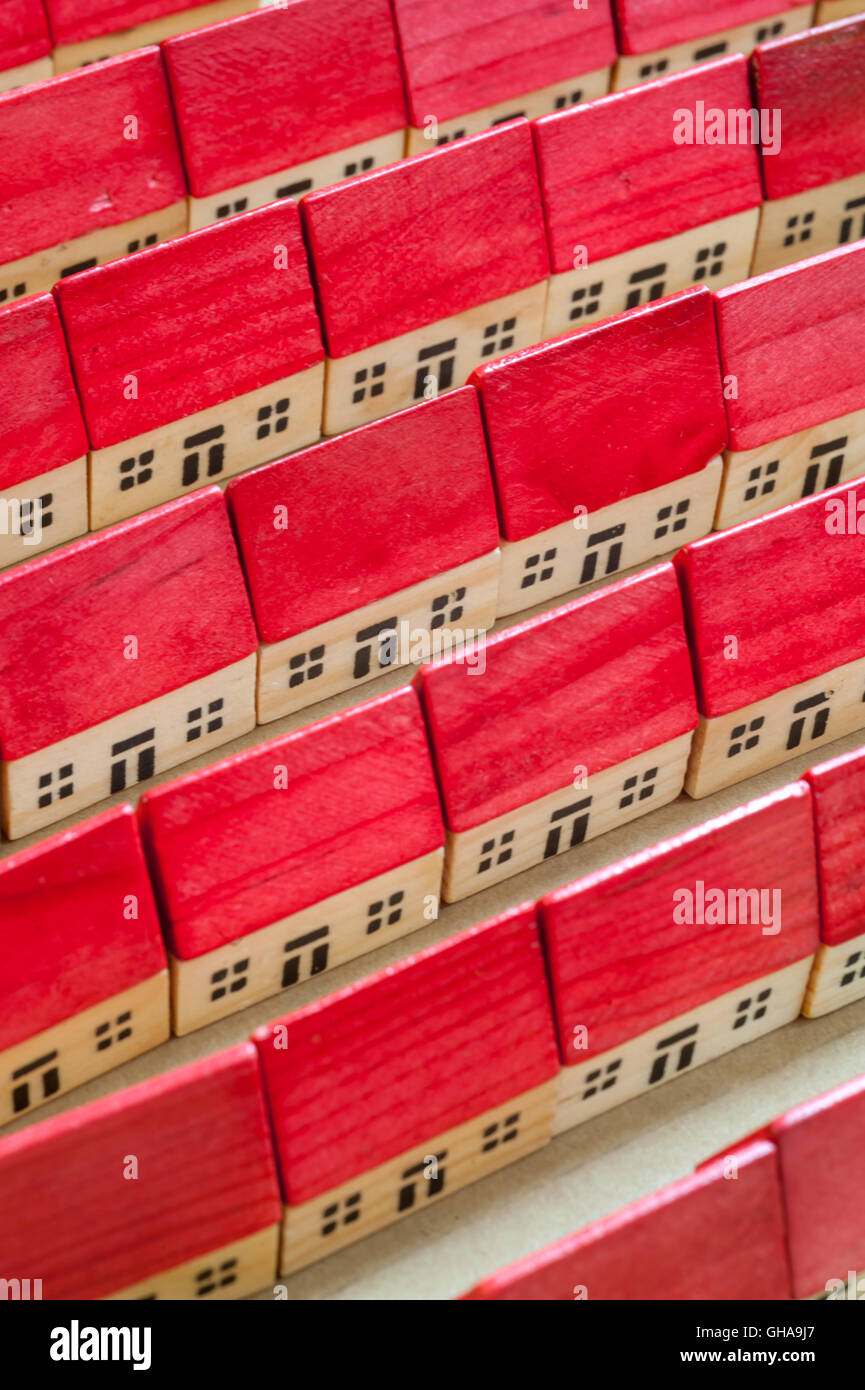 A toy town made from wooden toy buildings for children Stock Photo - Alamy