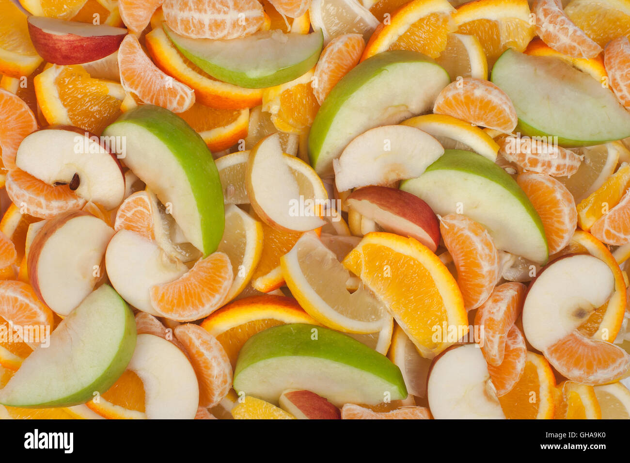 Fruits Backgrounds - Orange Lemon Mandarin and Apple Stock Photo - Alamy