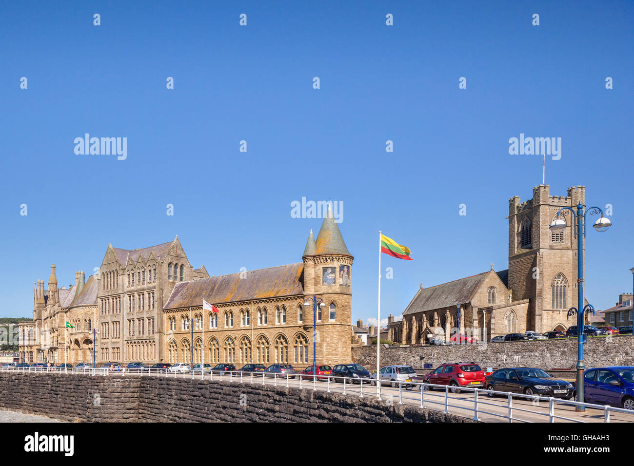 Old College, the original site of the University of Aberystwyth, and ...