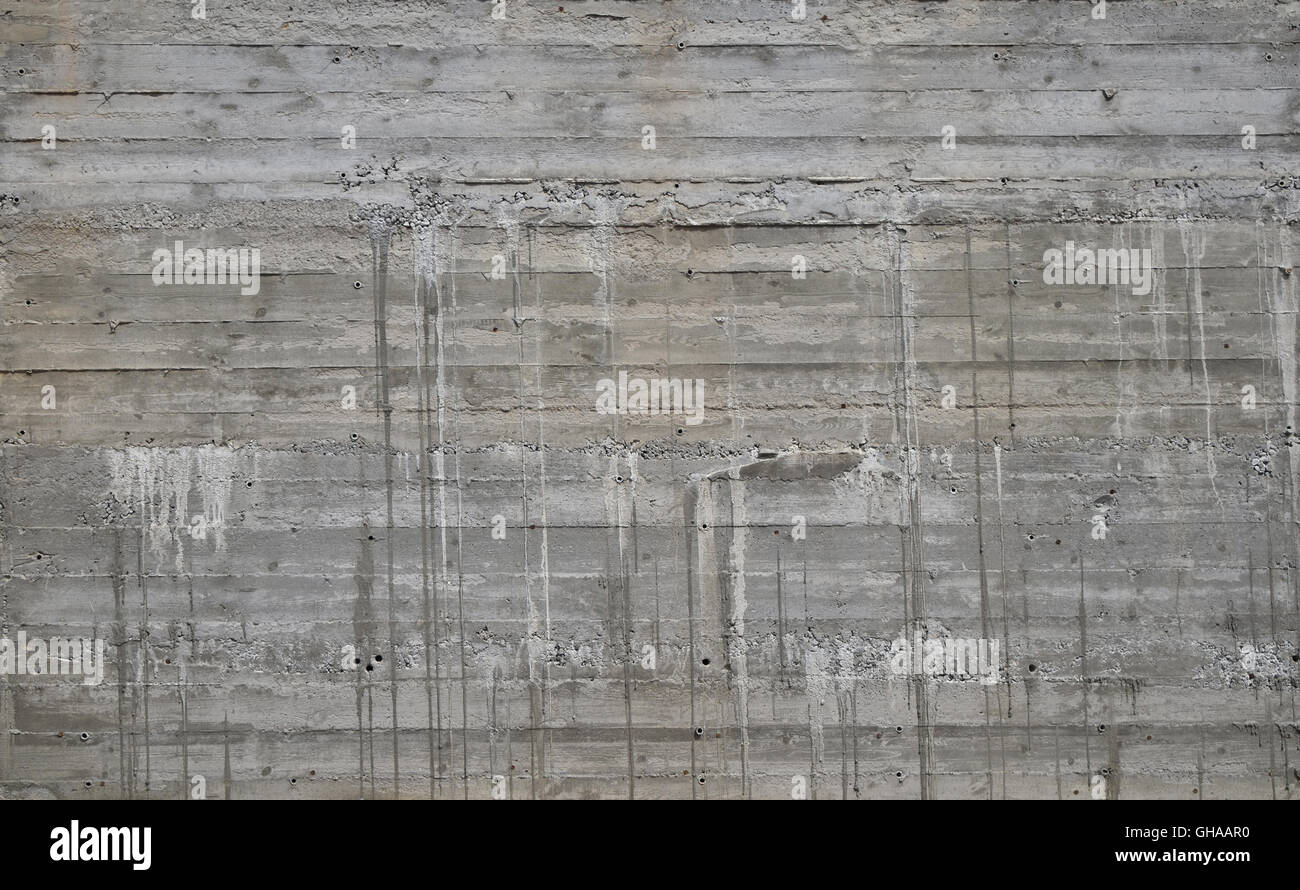 Concrete wall texture with wooden pattern impress from wooden form ...