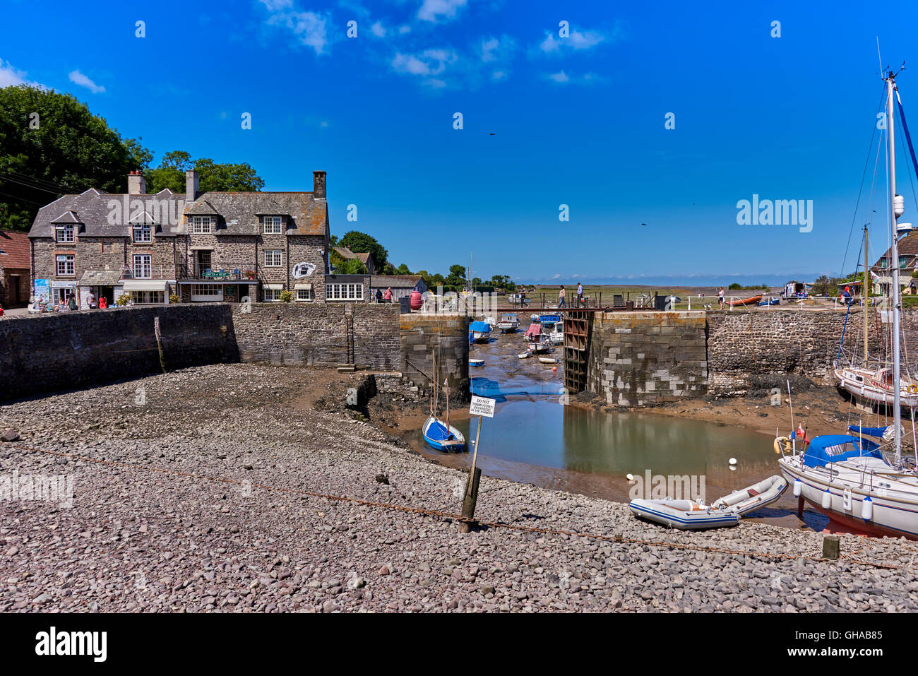 Porlock Weir, about 1.5 miles west of Porlock, Somerset, England Stock ...