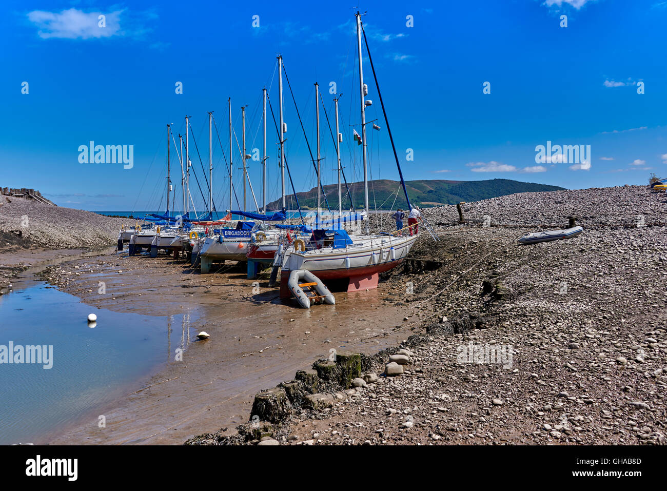 Porlock Weir, about 1.5 miles west of Porlock, Somerset, England Stock ...