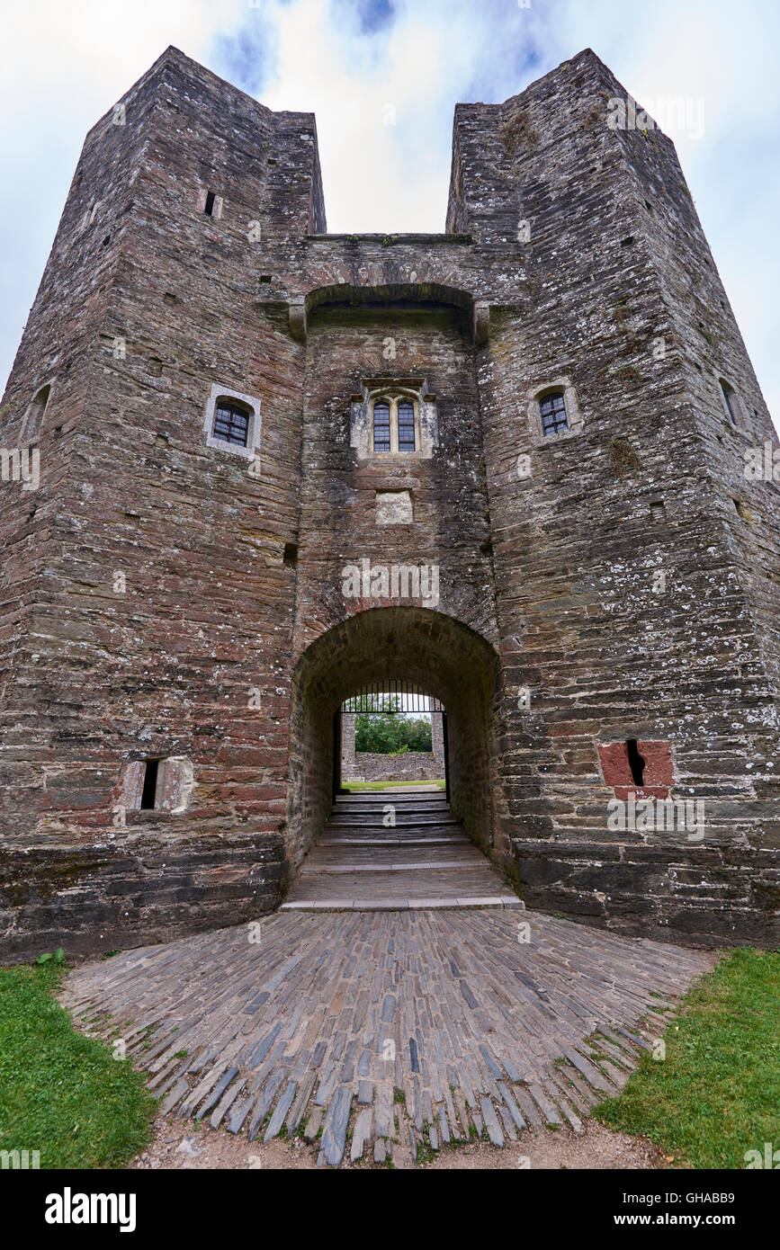 Berry Pomeroy Castle, a Tudor mansion within the walls of an earlier ...