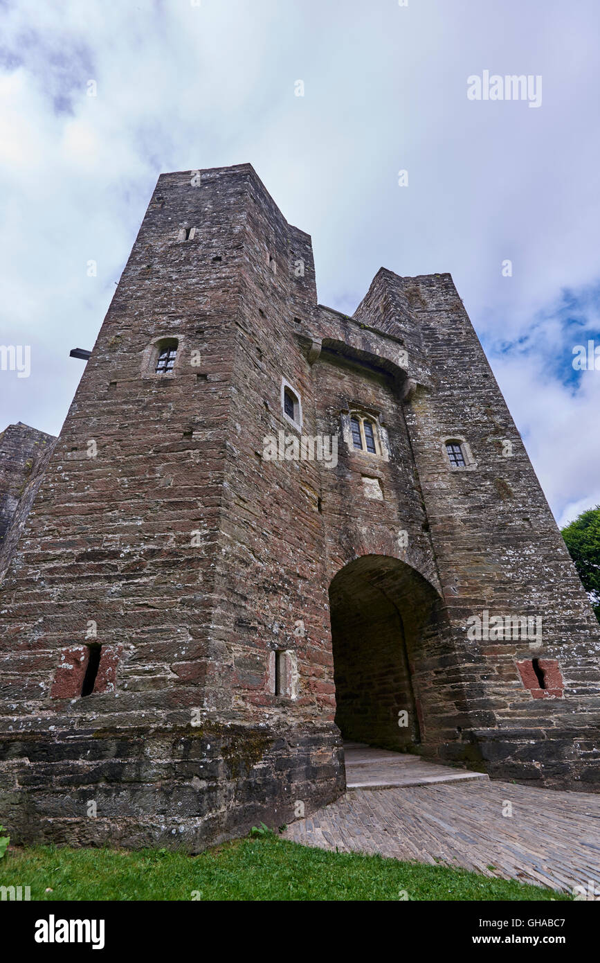 Berry Pomeroy Castle, a Tudor mansion within the walls of an earlier ...