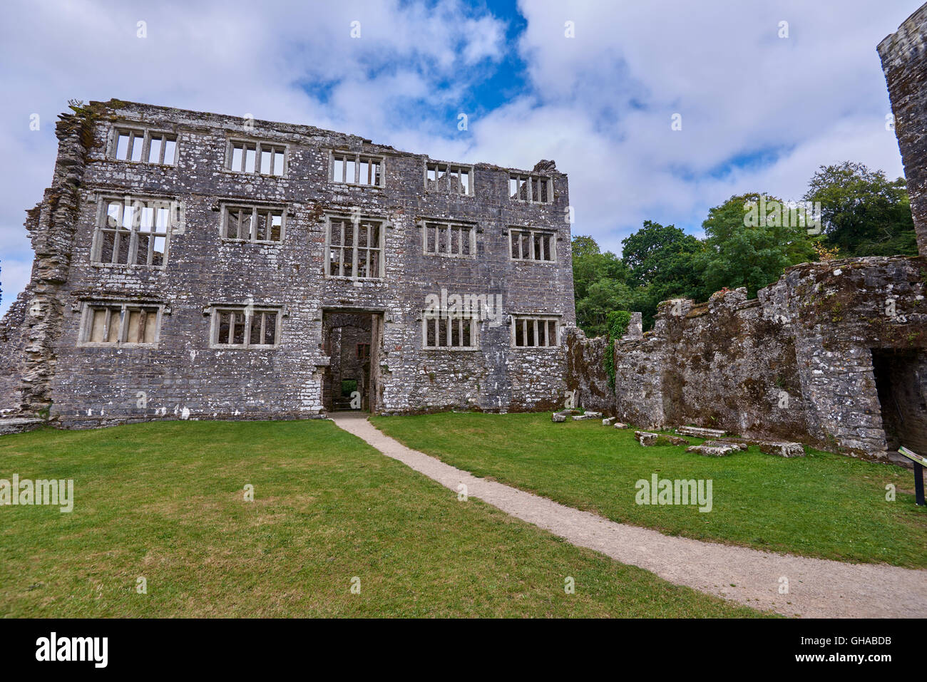 Berry Pomeroy Castle, a Tudor mansion within the walls of an earlier ...