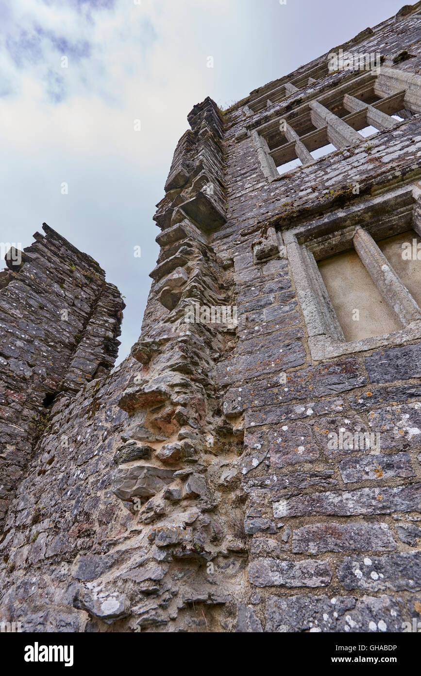 Berry Pomeroy Castle, a Tudor mansion within the walls of an earlier ...