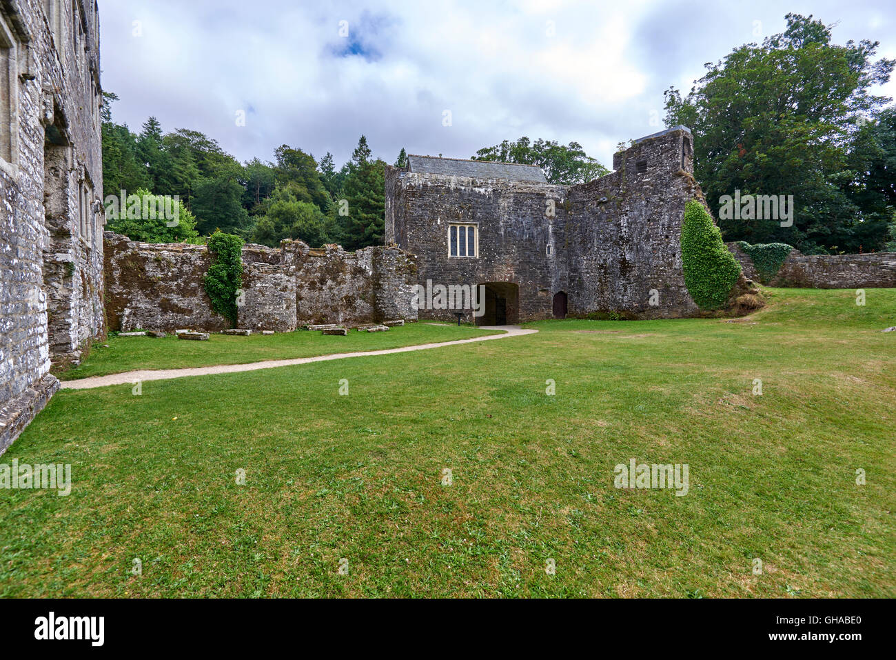 Berry Pomeroy Castle, a Tudor mansion within the walls of an earlier ...