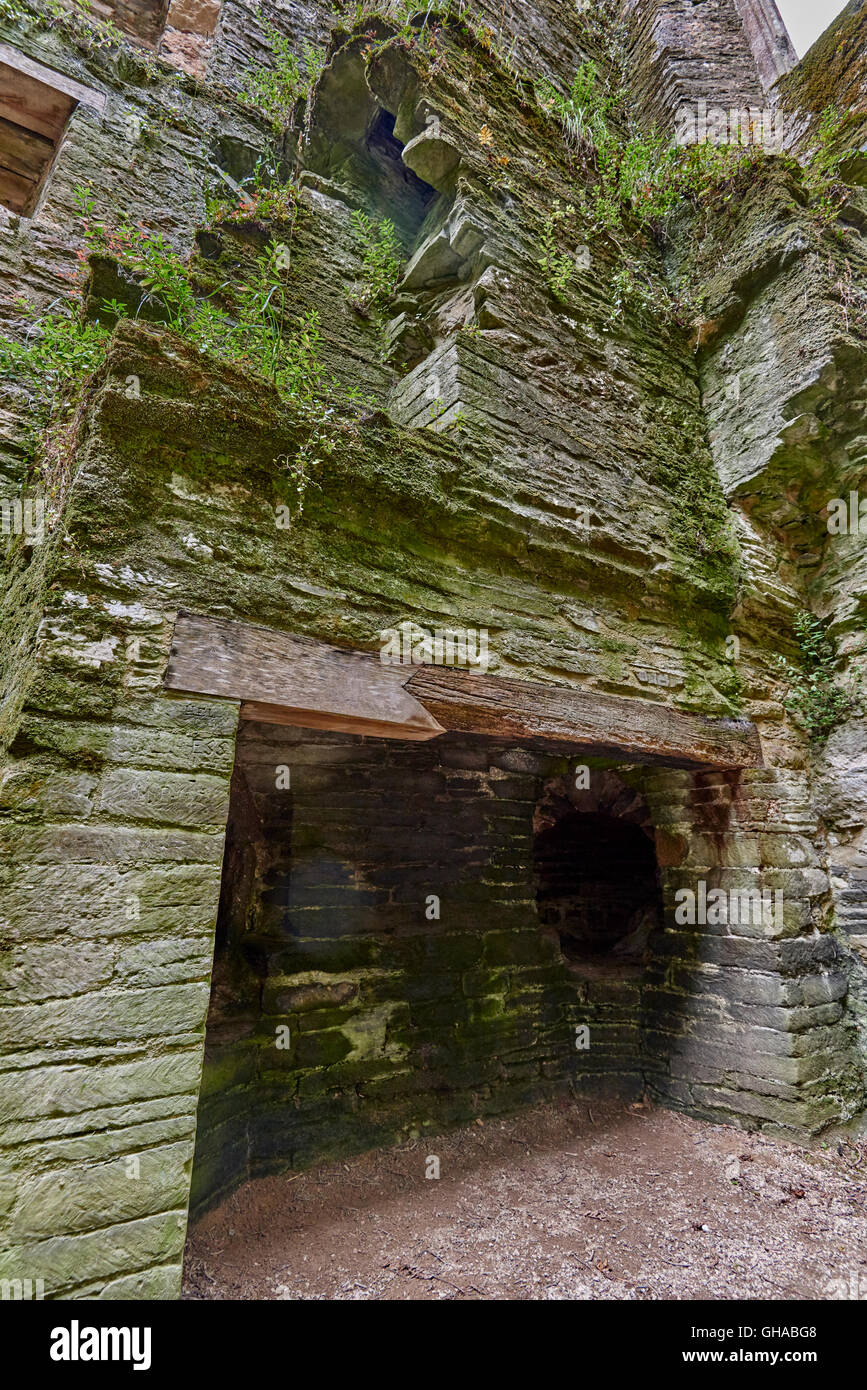 Berry Pomeroy Castle, a Tudor mansion within the walls of an earlier ...