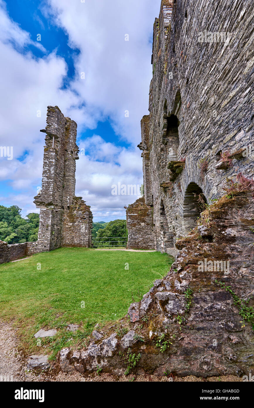 Berry Pomeroy Castle, a Tudor mansion within the walls of an earlier ...