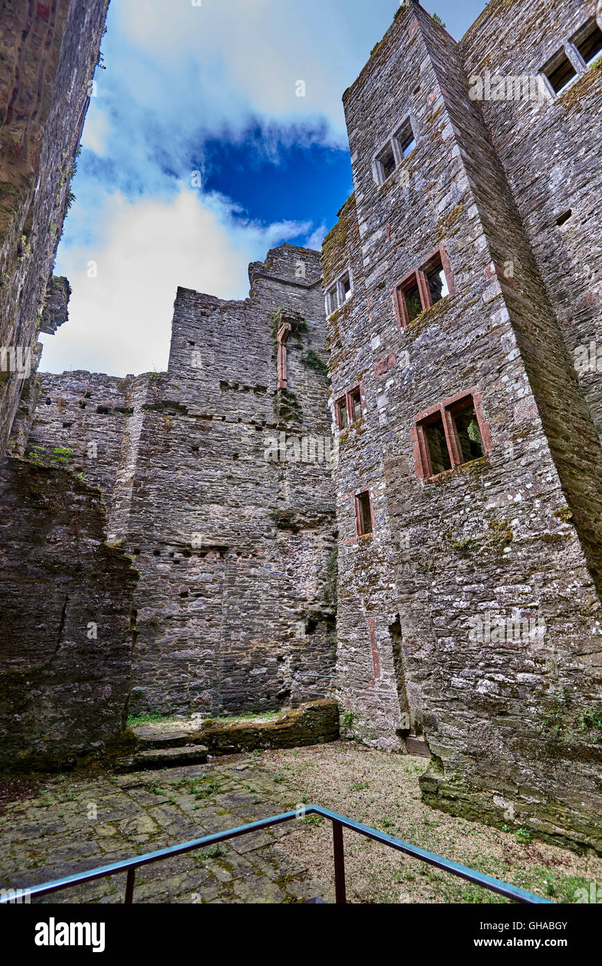 Berry Pomeroy Castle, a Tudor mansion within the walls of an earlier ...