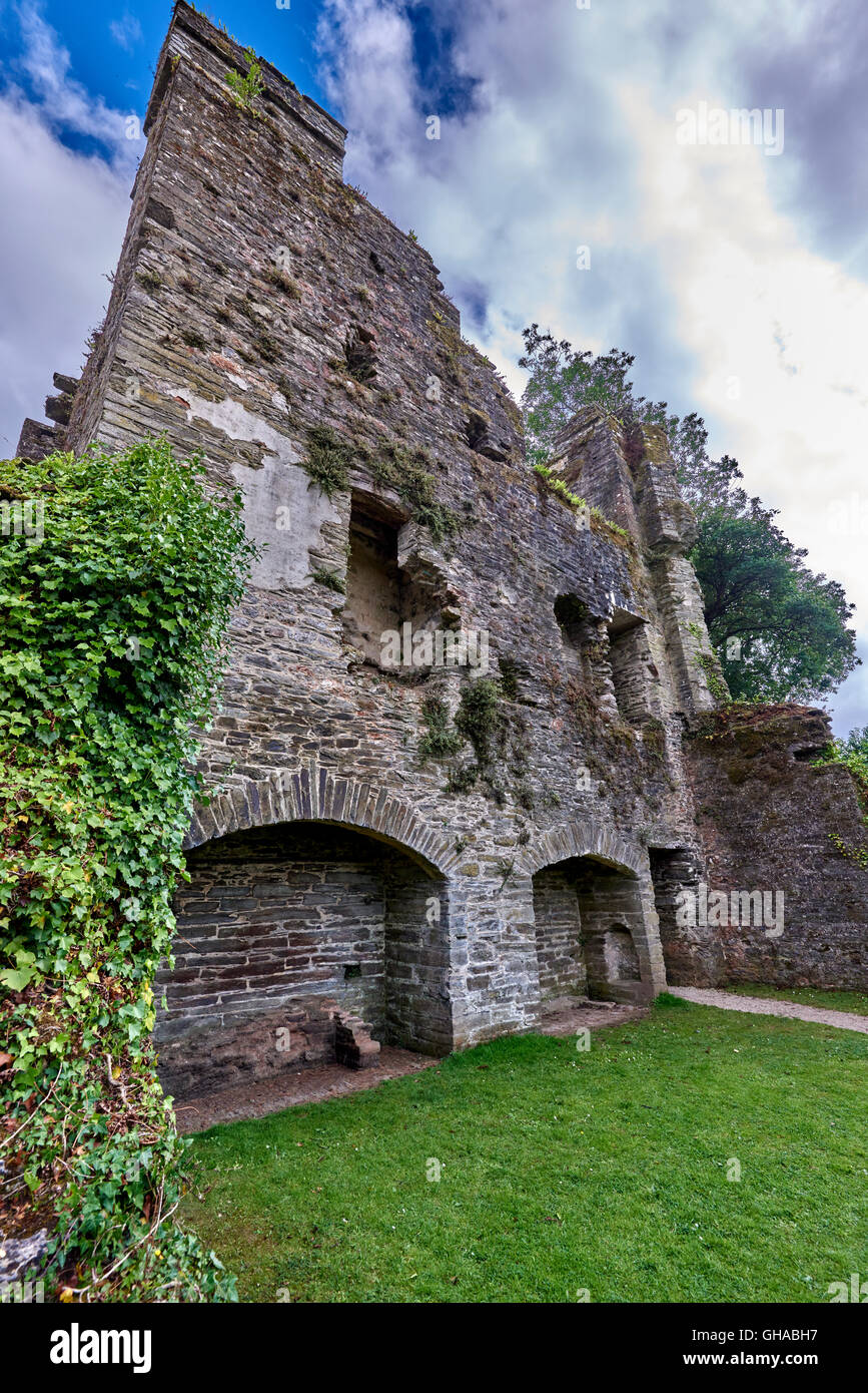 Berry Pomeroy Castle, a Tudor mansion within the walls of an earlier ...