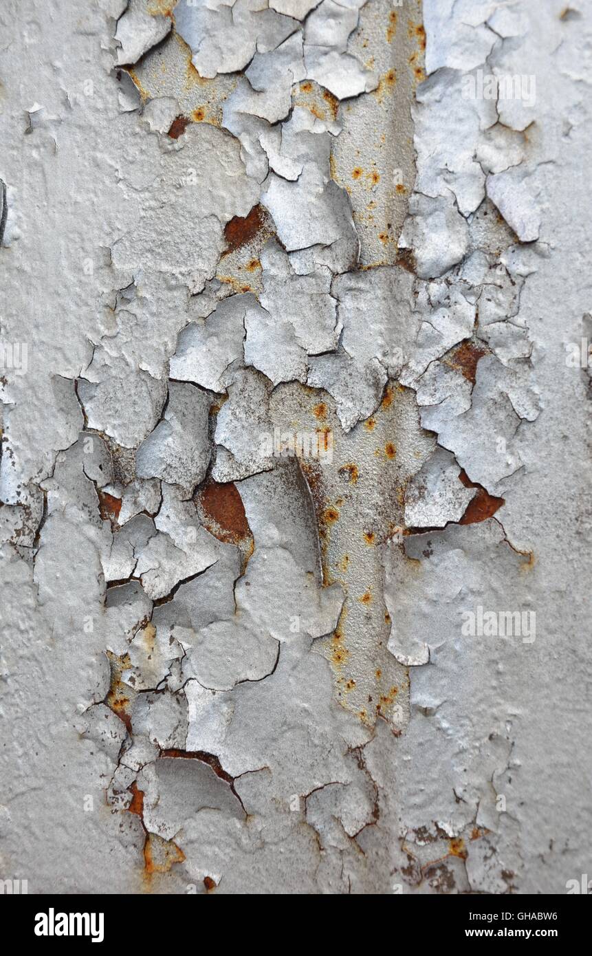 peeled silver paint on rusty surface Stock Photo - Alamy