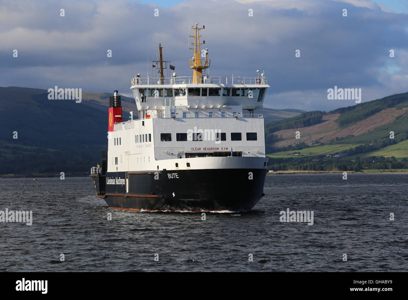 Calmac ferry MV Bute Firth of Clyde Scotland August 2016 Stock Photo ...