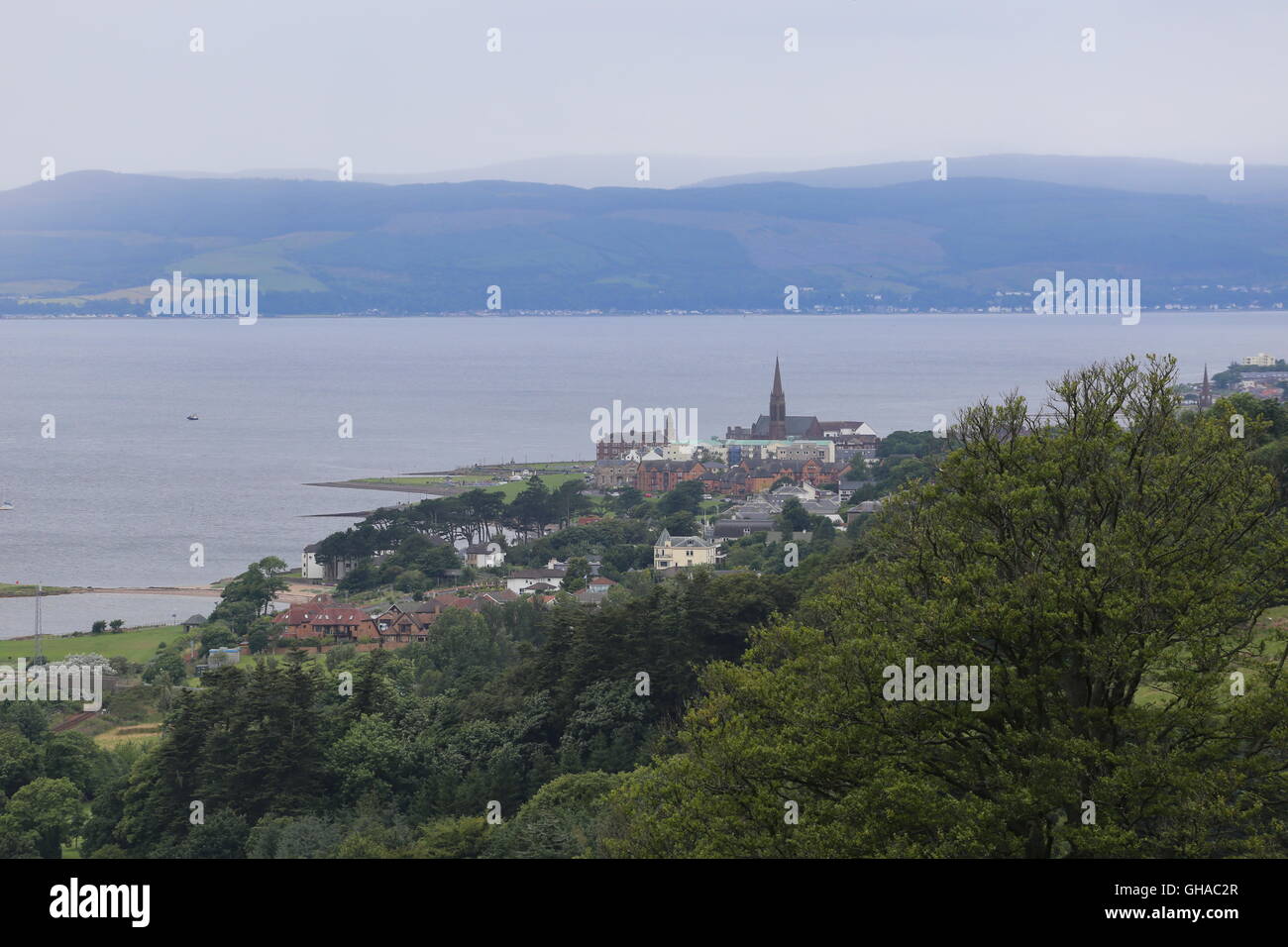 Elevated view of Largs Scotland August 2016 Stock Photo - Alamy