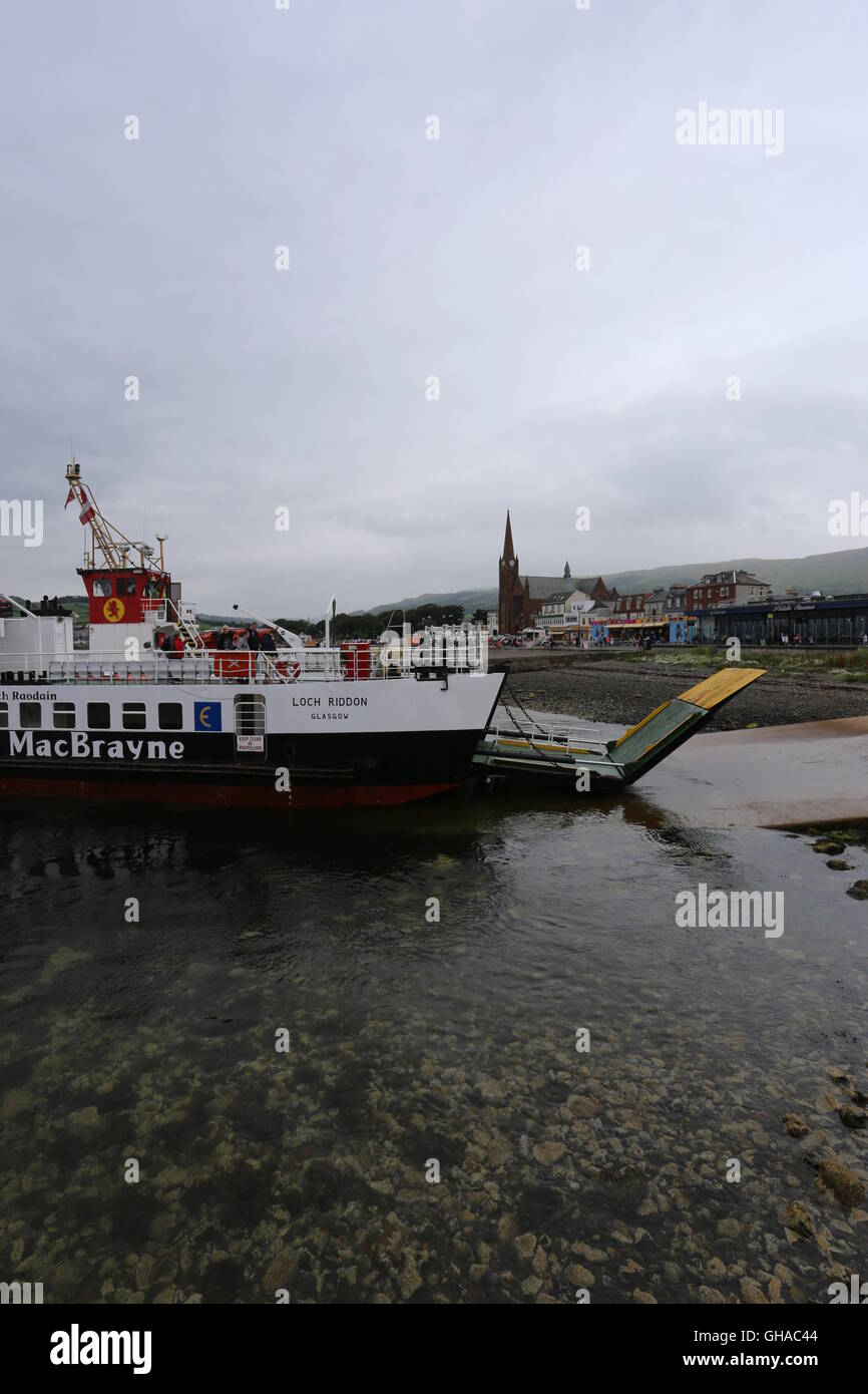 Calmac ferry MV Loch Riddon arriving Largs Scotland August 2016 Stock ...