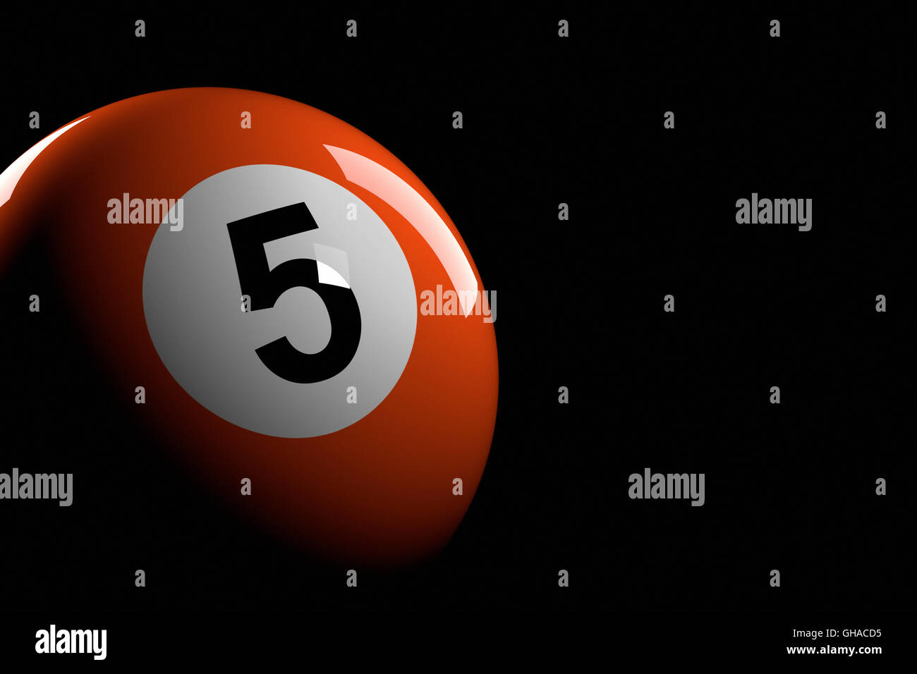 Number 5 pool ball hi-res stock photography and images - Alamy