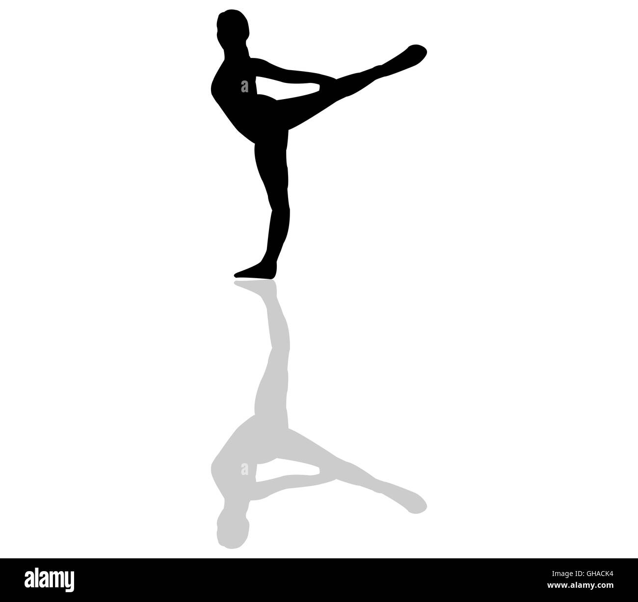 Ballet female dancer high kick hi-res stock photography and images - Alamy