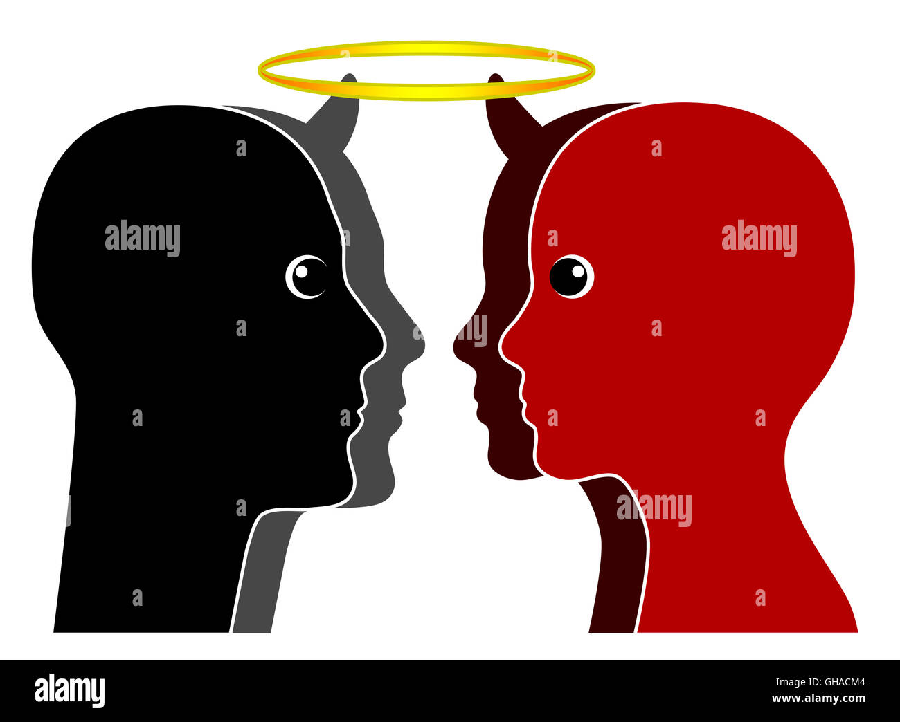 Devil and angel couple hi-res stock photography and images - Alamy