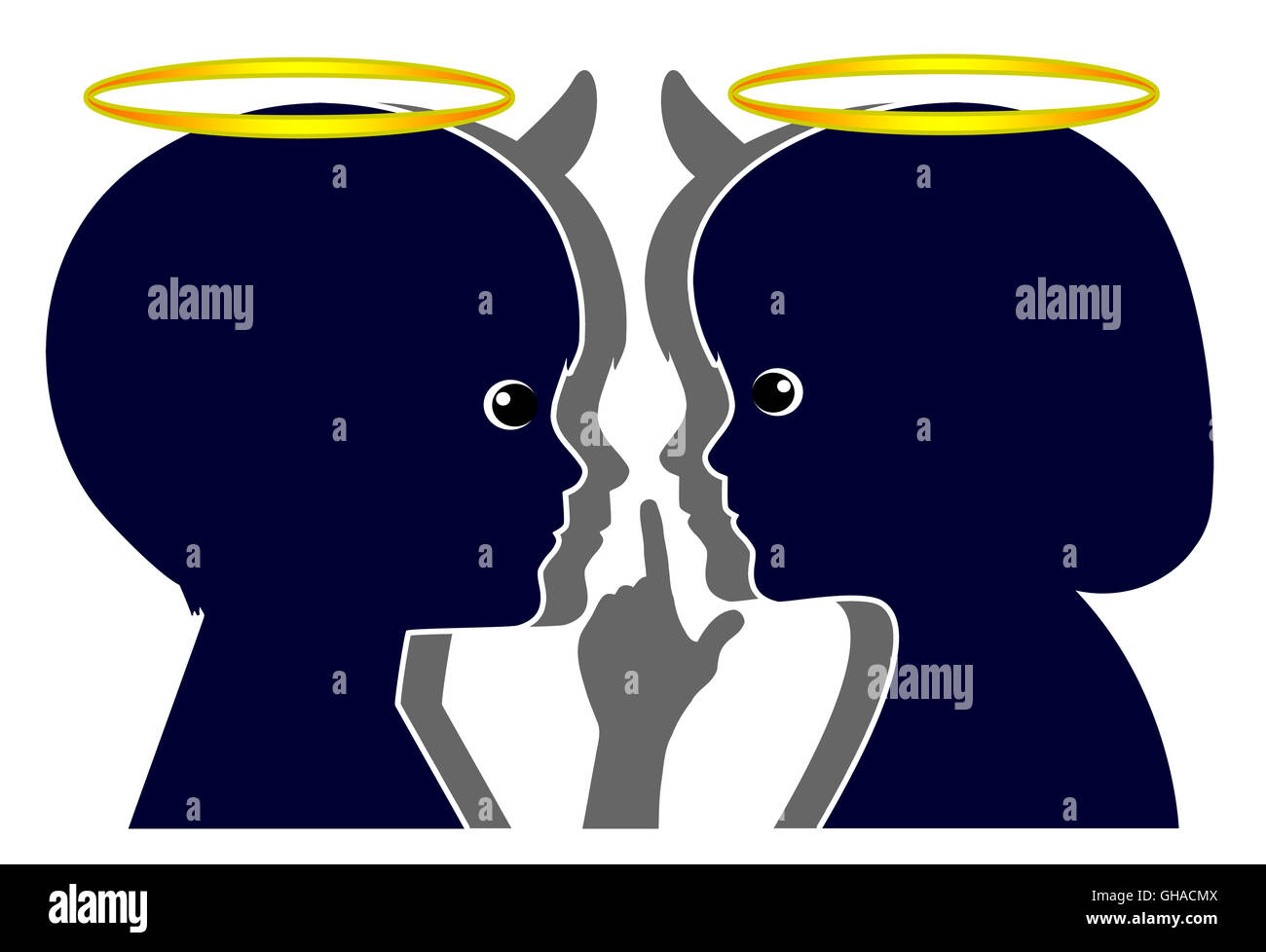 Little Angels Little Devils Stock Photo - Alamy