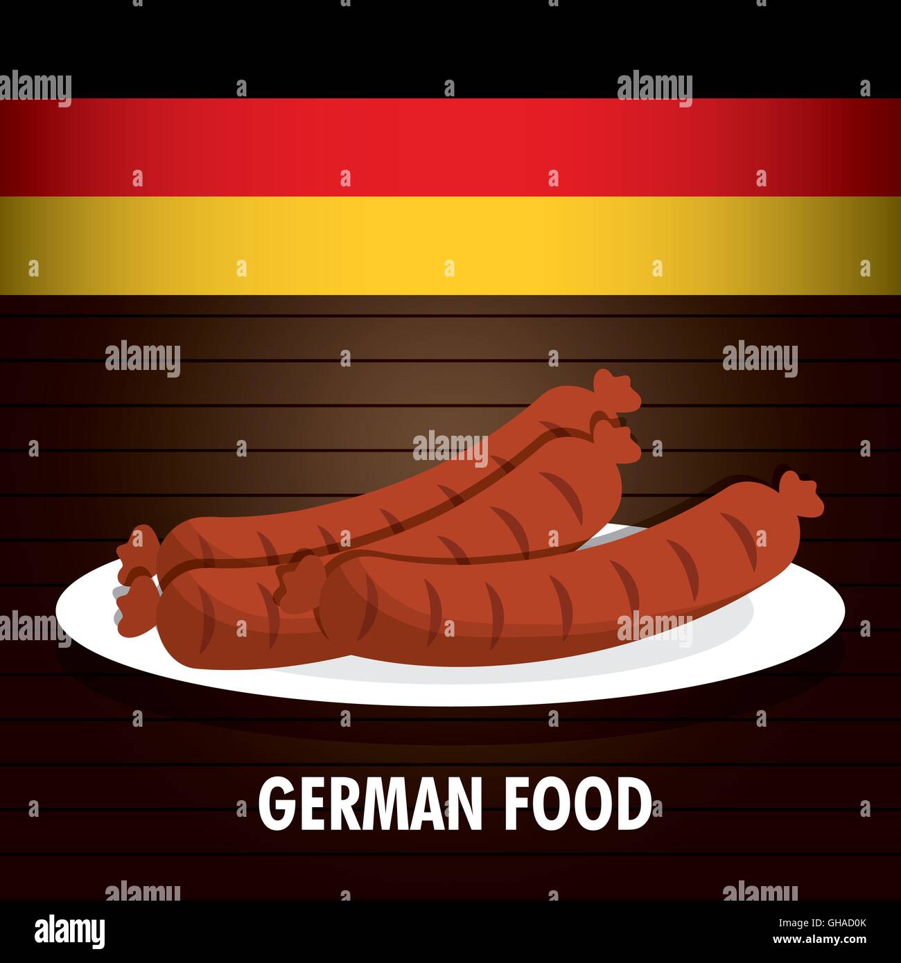 Sausage food. Germany. Vector graphic Stock Vector Image & Art - Alamy