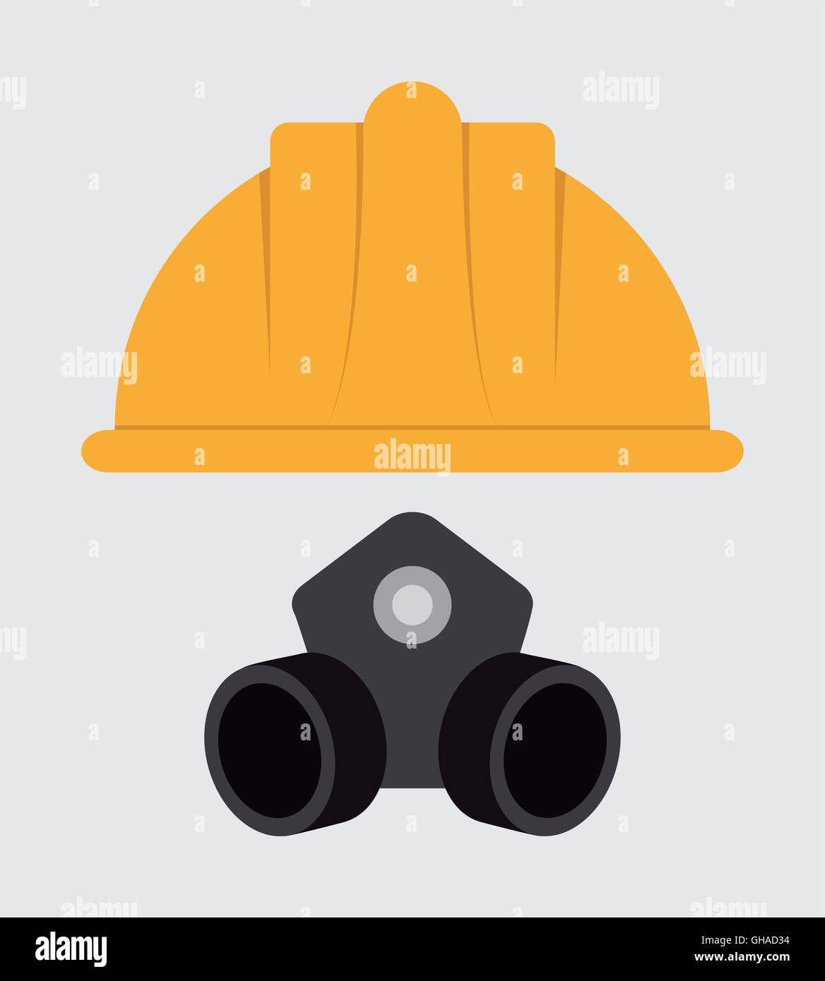 Yellow helmet mask icon. Vector graphic Stock Vector Image & Art - Alamy