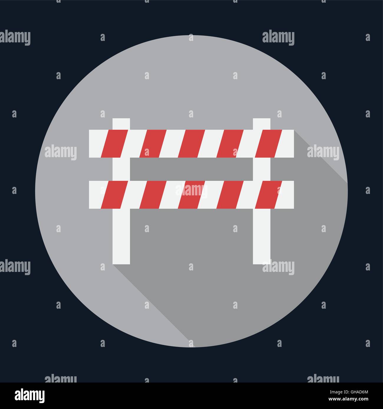 Barrier over circle icon. Security instrument. Vector graphic Stock ...