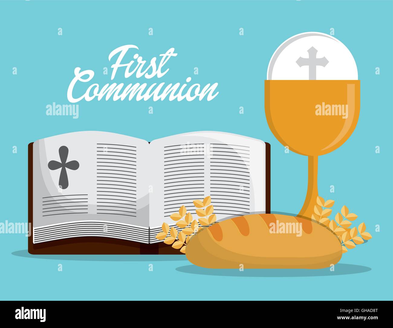 First holy communion bible Stock Vector Images - Alamy