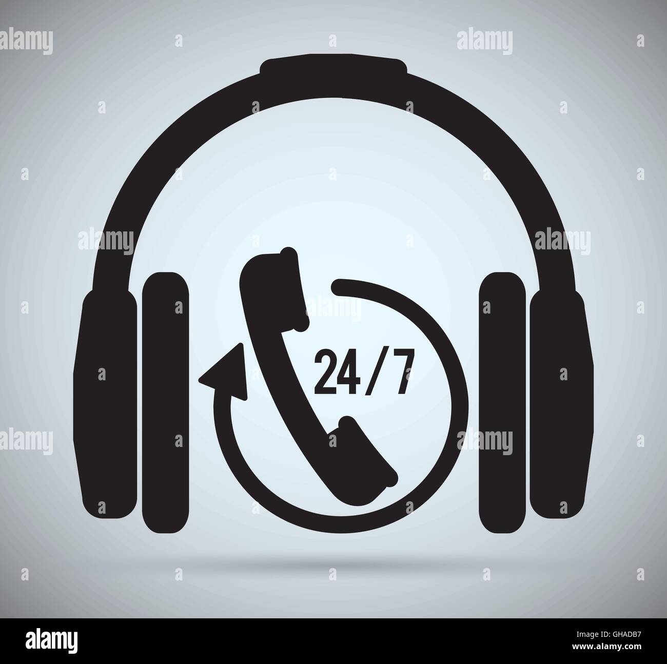 headphone phone call center icon. Vector graphic Stock Vector Image ...