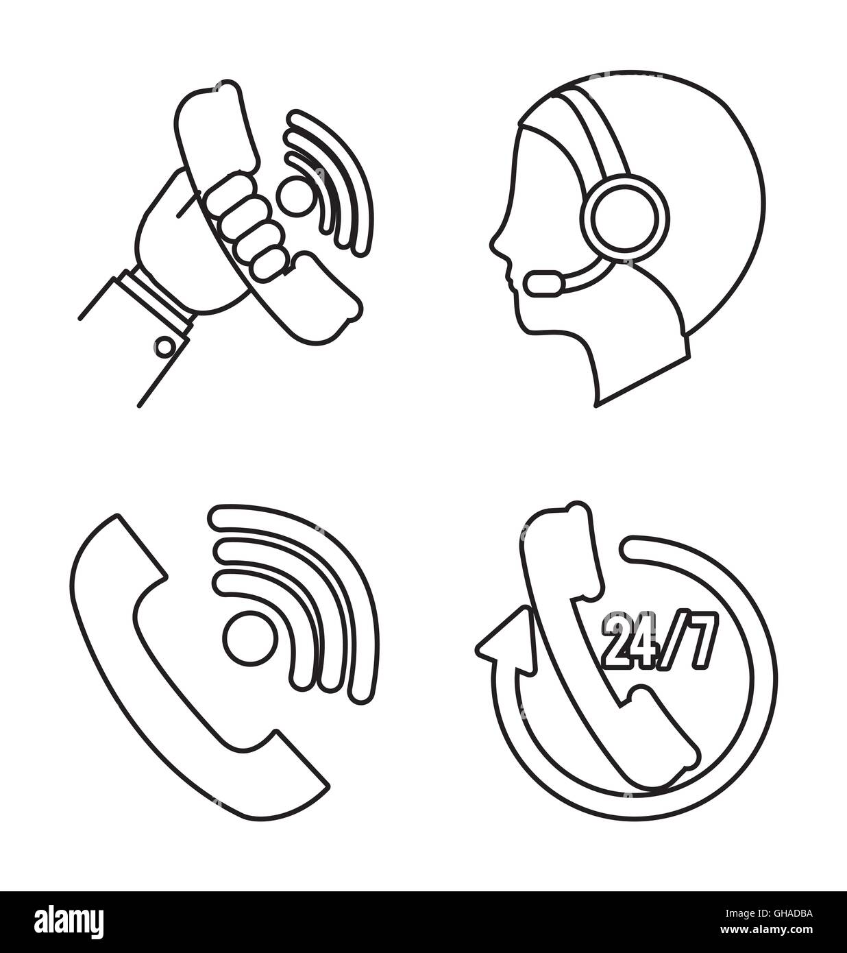 operator man male call center service icon. Vector graphic Stock Vector ...