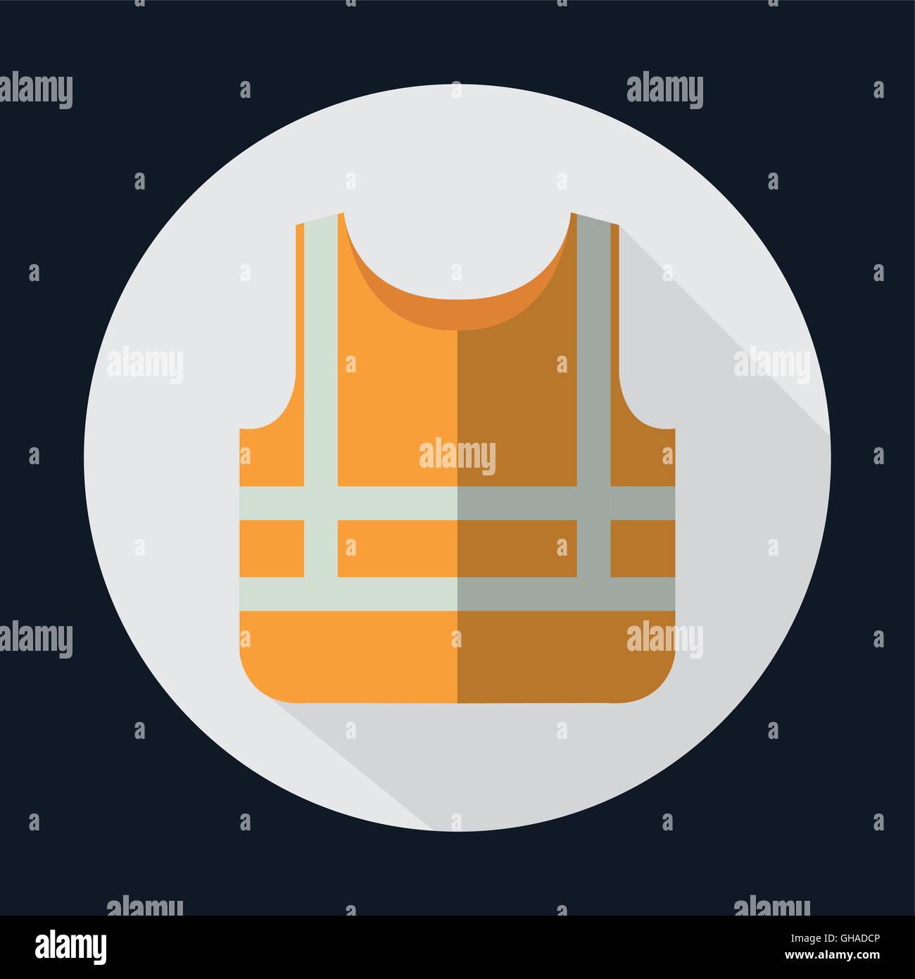 orange jacket industrial security safety icon. Vector graphic Stock ...