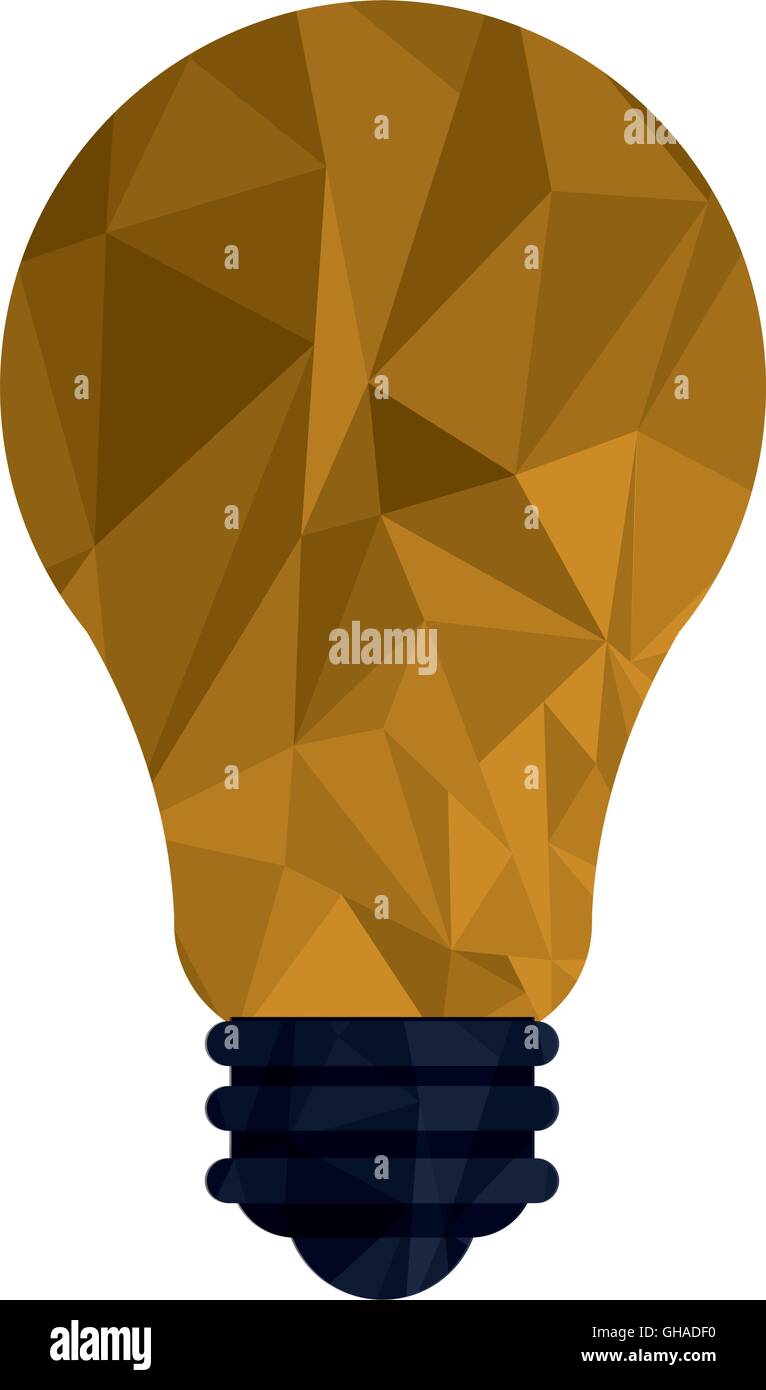 regular lightbulb with polygon texture icon Stock Vector Image & Art ...