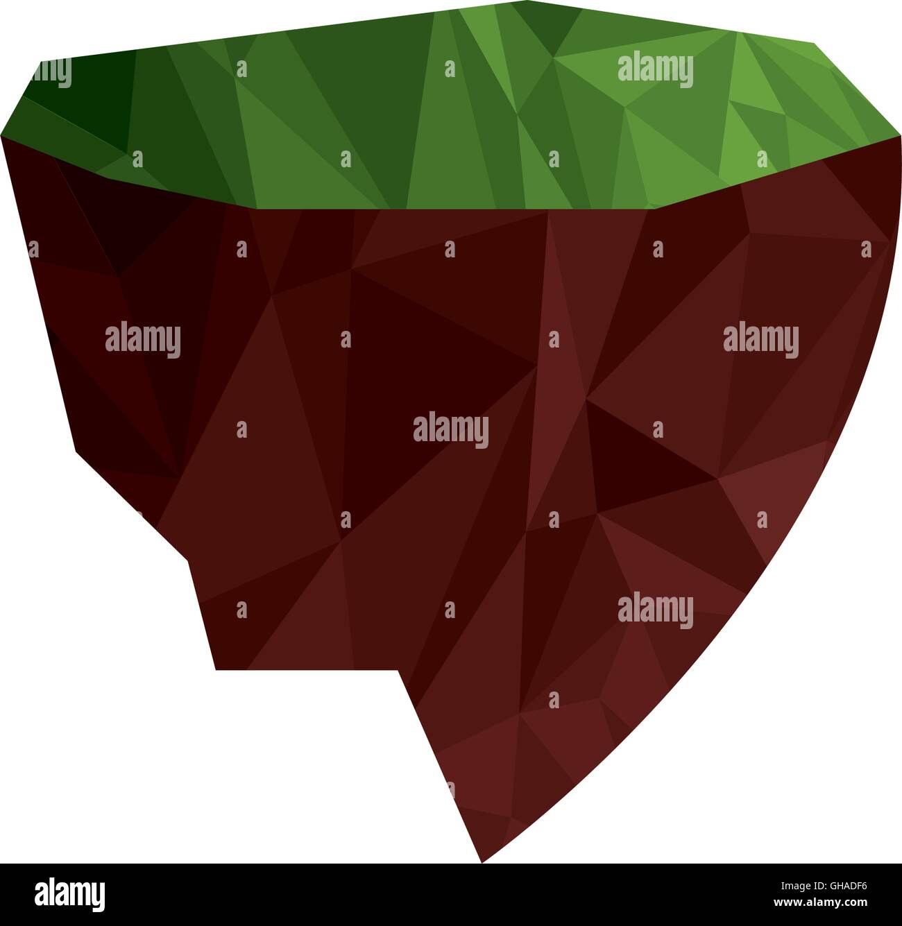 polygon texture floating land icon Stock Vector Image & Art - Alamy