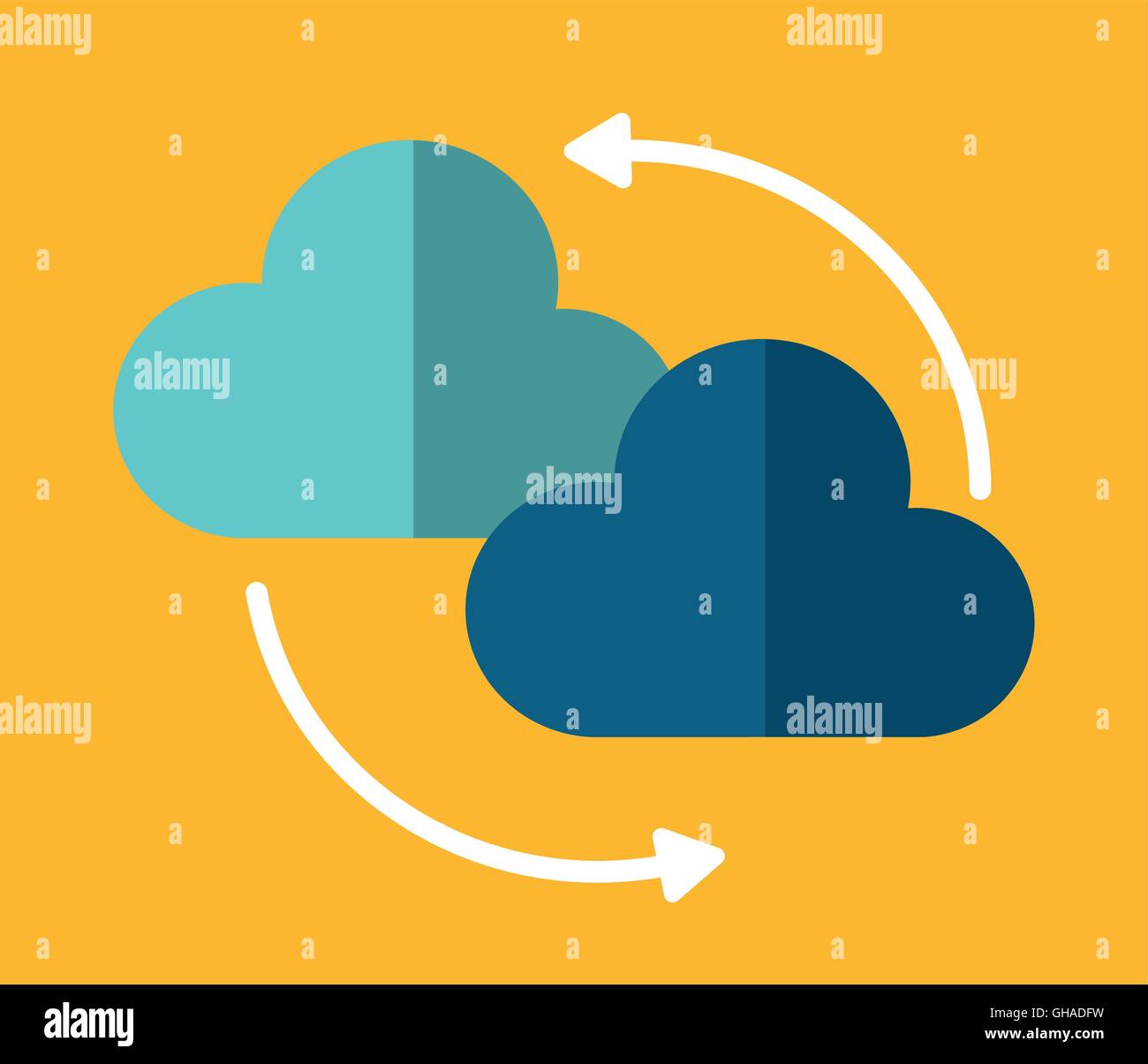 Cloud arrow data center web hosting. Vector graphic Stock Vector Image & Art - Alamy