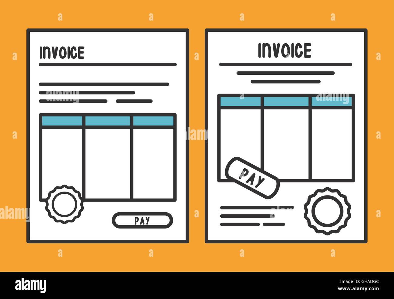 document paper invoice payment icon. Vector graphic Stock Vector Image ...